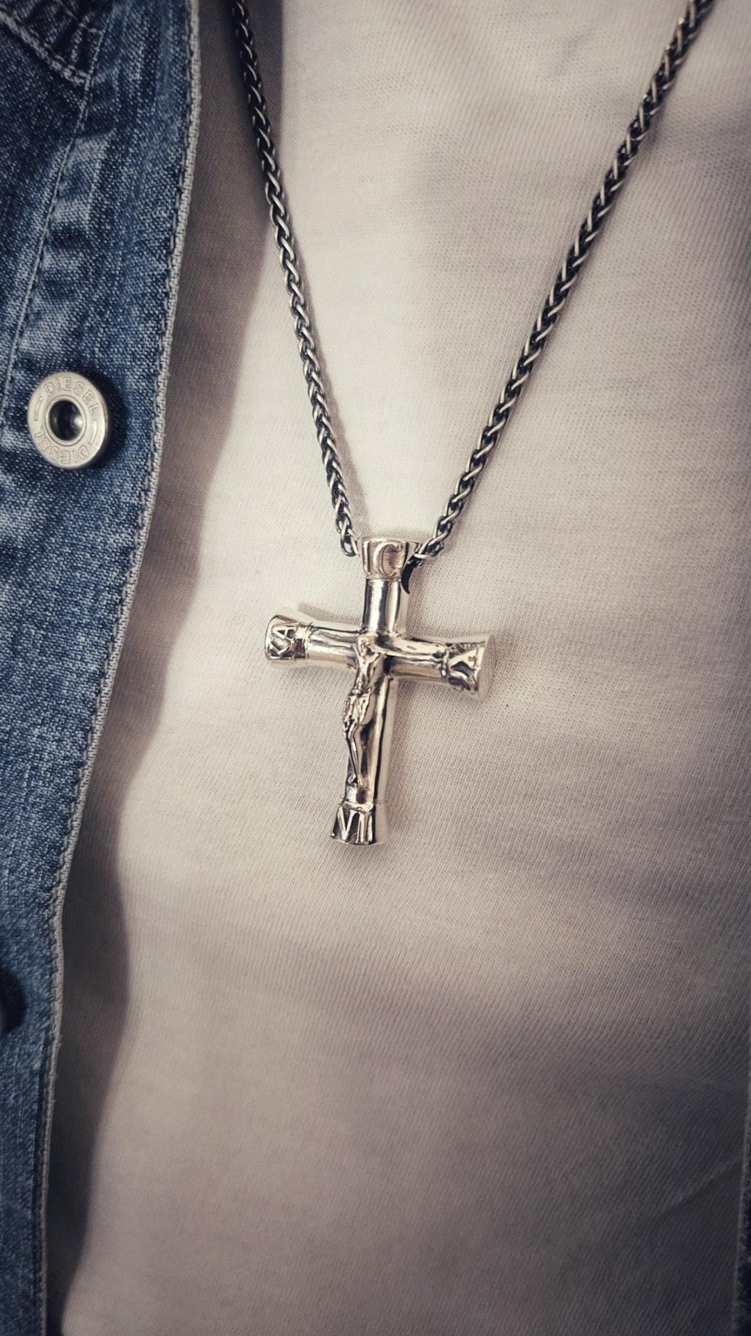 Handmade Silver Cross Pendant With Jesus Christ for Men - Etsy