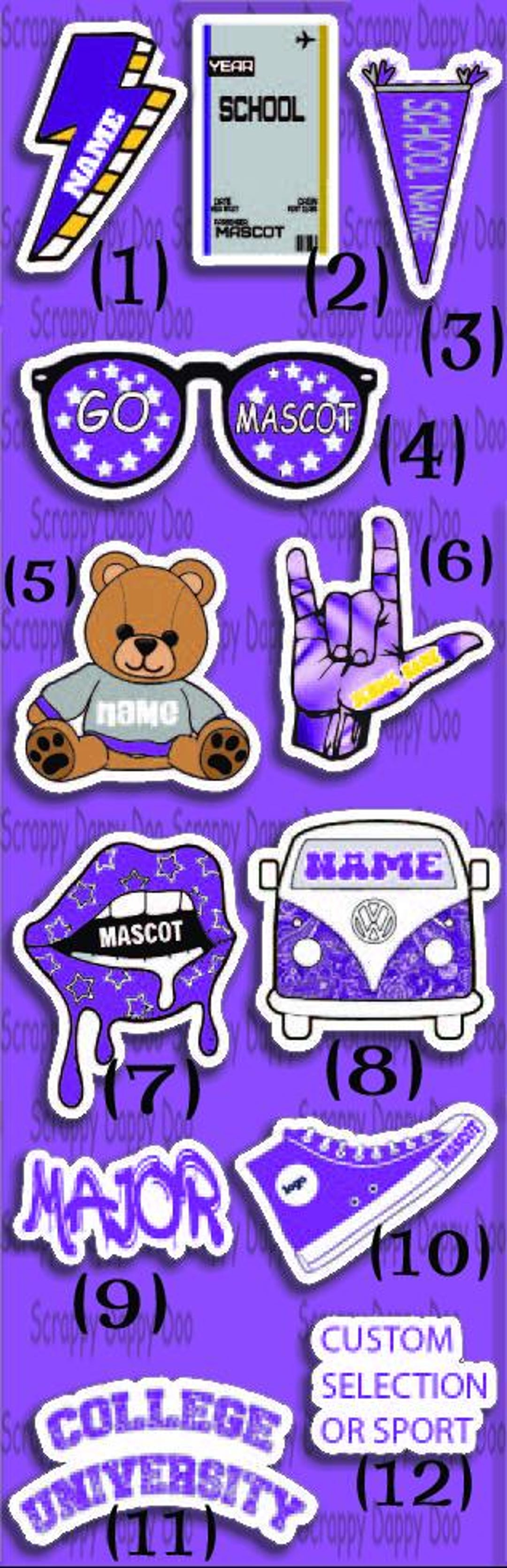 Custom School Stickers (high School/college/university) - Etsy
