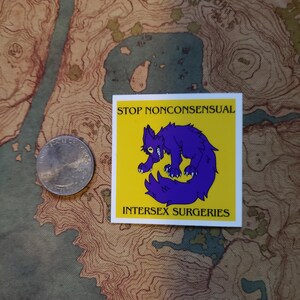 Intersex Pride 2"x2" Stickers (bodily Autonomy, Intersex Advocation ...