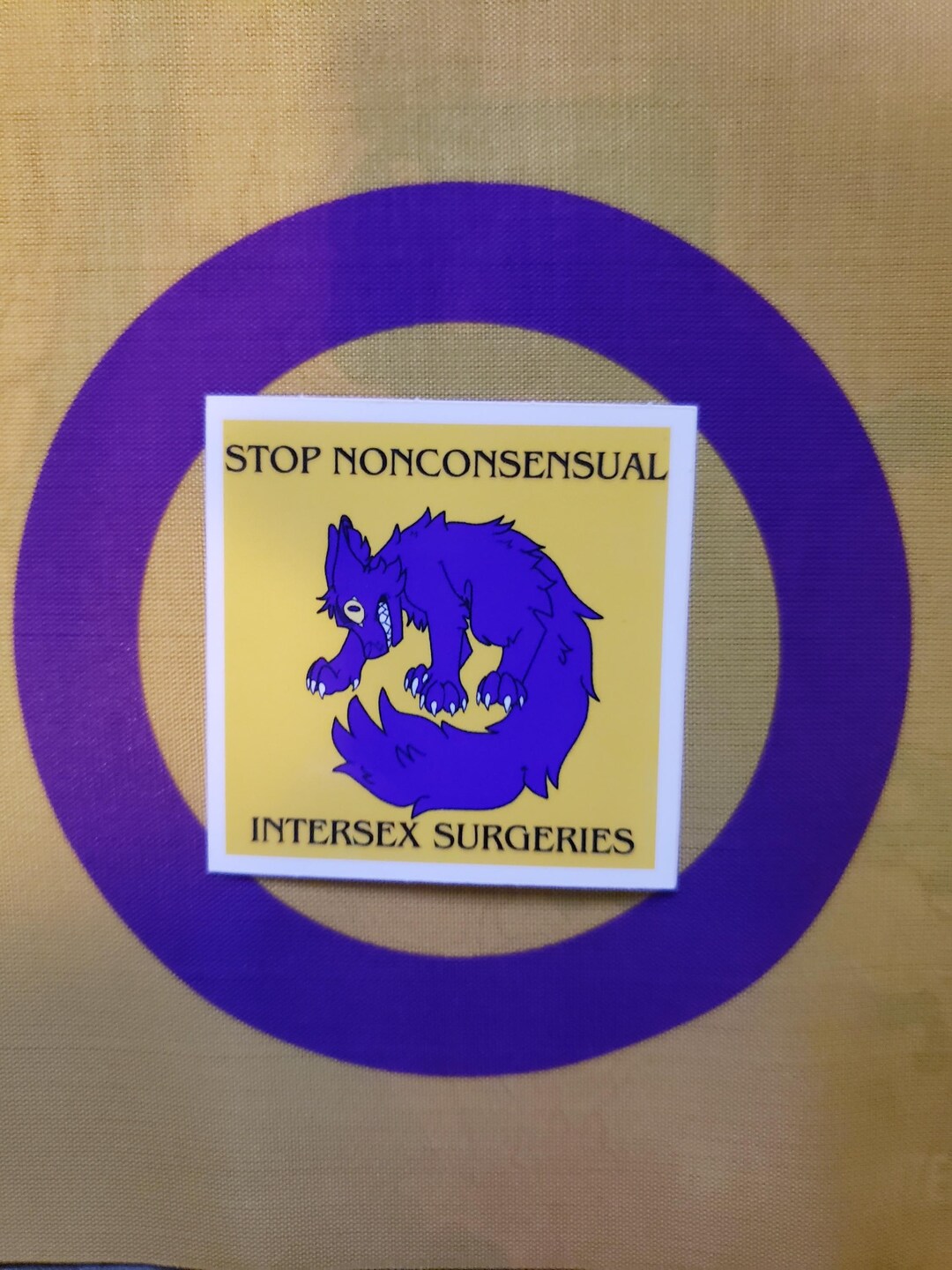 Intersex Pride 2"x2" Stickers (bodily Autonomy, Intersex Advocation ...