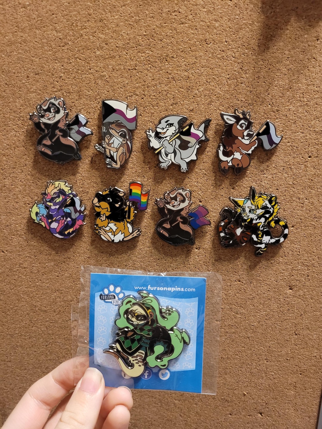 Assorted Fursona Pins (LGBTQ+ Furry Pride Pins, Character Pins ...