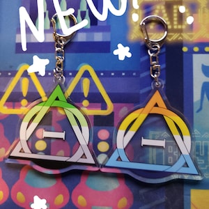 Therian Theta Delta Symbol Pride/lgbtq+ Double-sided Keychain - Etsy