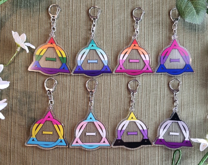Therian Theta Delta Symbol Pride/lgbtq+ Double-sided Keychain - Etsy