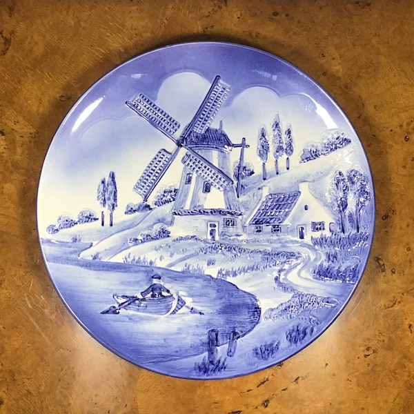 Windmill Scene Plate - Etsy