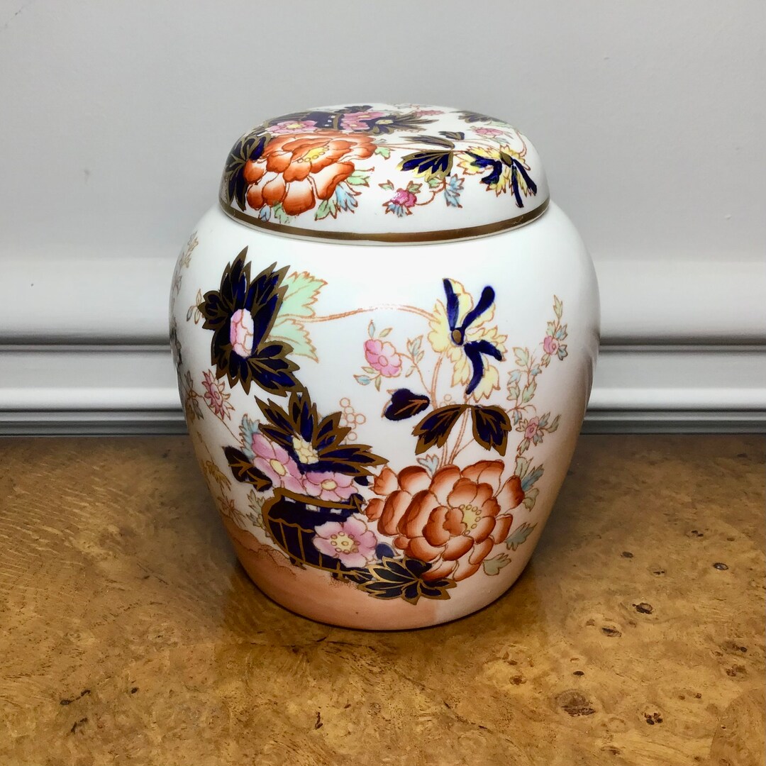 Masons Antique English Ironstone Lidded Gingerjar in the Mandarin ...