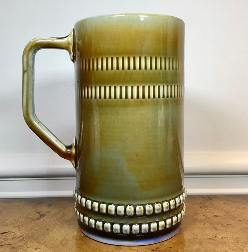 Vintage Wade Porcelain Beer Stein, Irish Mountain Scene, 20oz Beer Mug ...
