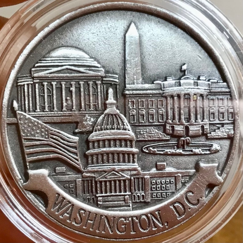 Vintage, Washington D.C. Souvenir Coin Token Pewter 1990's. Washington ...