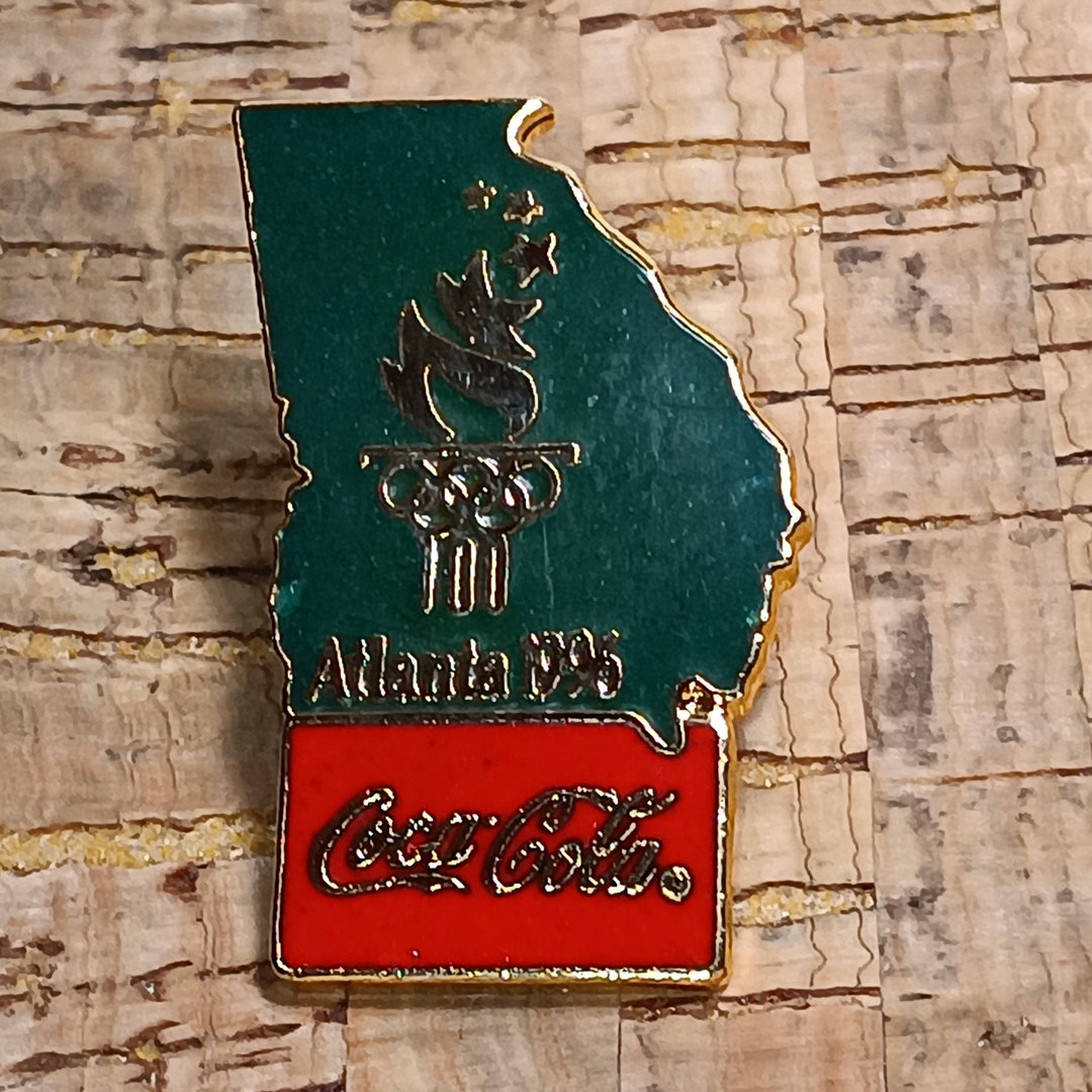 Vintage Atlanta Georgia, Coca-cola, Olympic Pin 1996. Features the ...