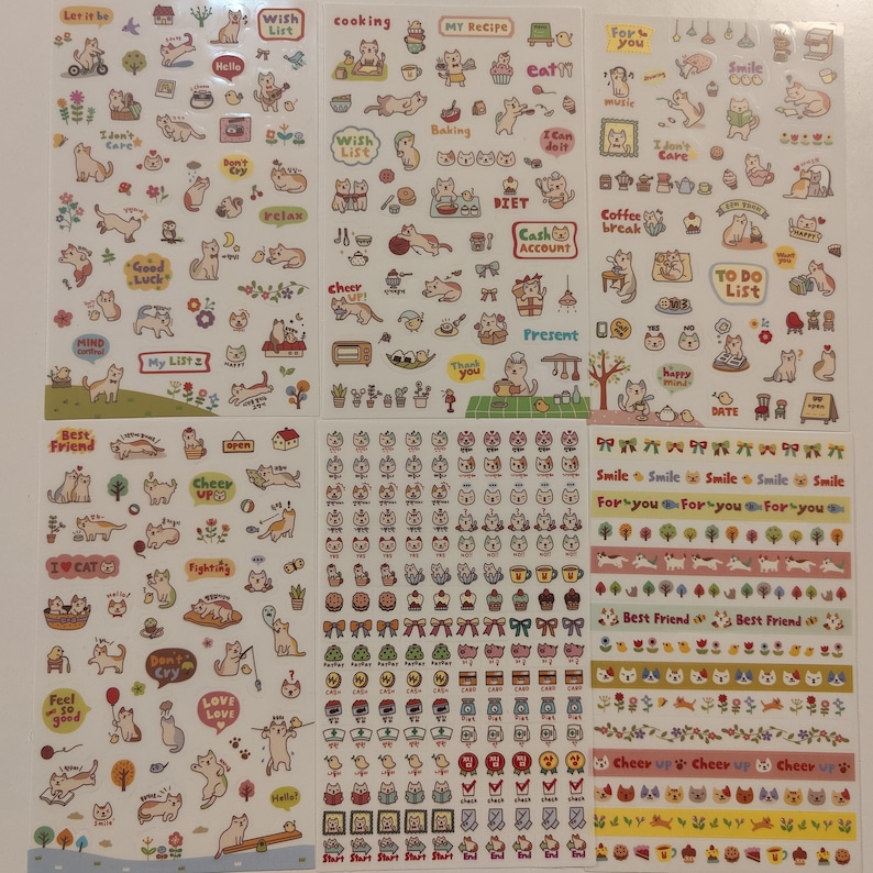 Cute Bullet Journal Stickers,kawaii Stickers, Decorative Sticker ...