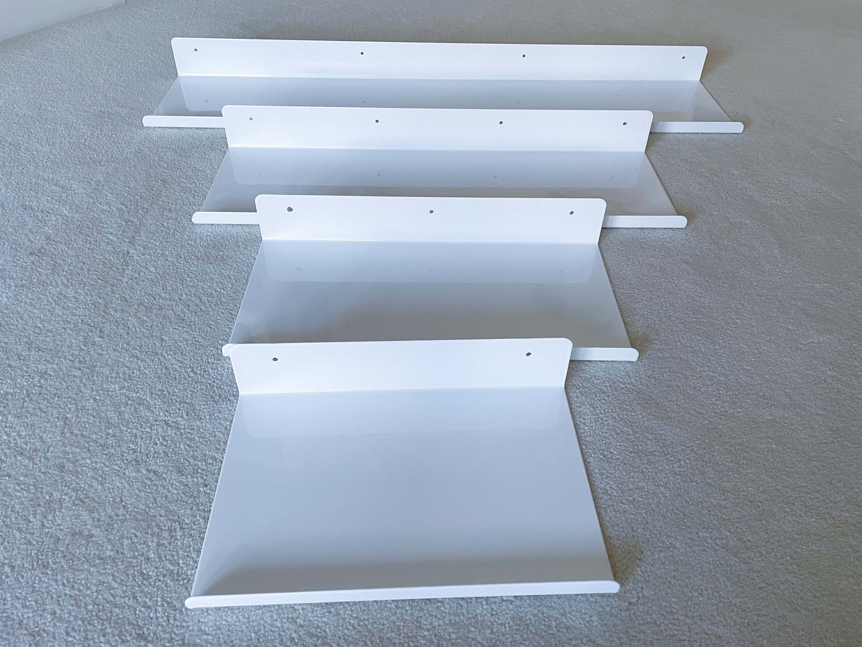 Individual White Minimal Metal Wall Shelf - Multiple Sizes - Etsy