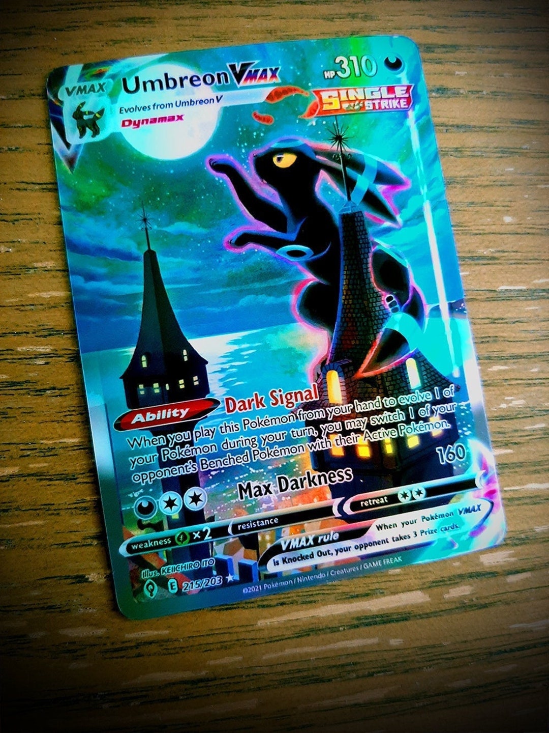 Umbreon Alt Art SHINY Color Edit Custom Full Art - Etsy