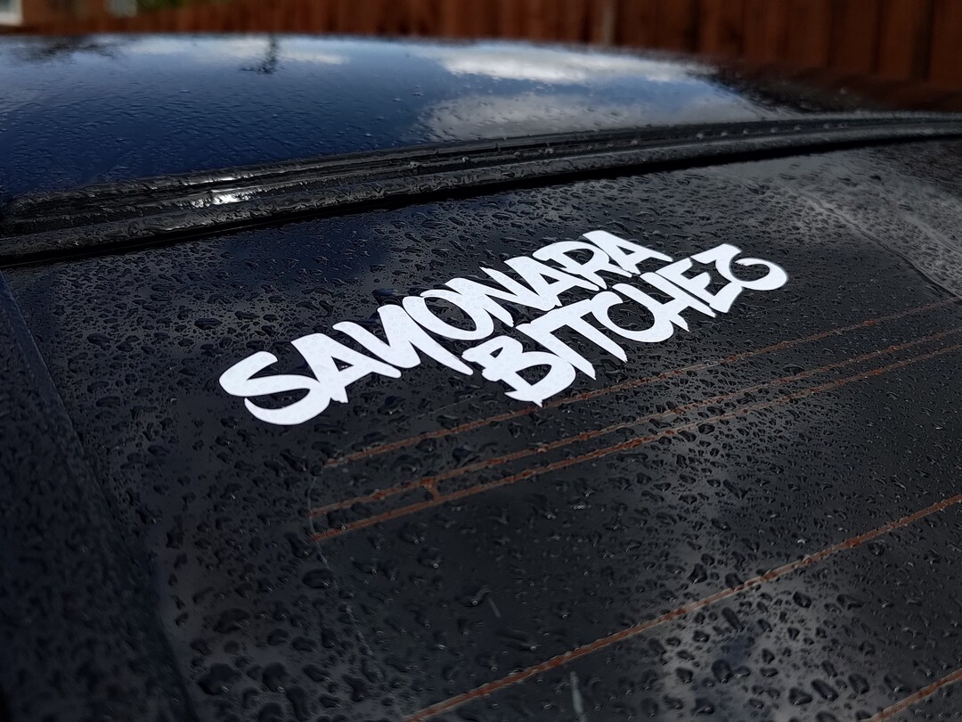 SAYONARA BITCHEZ Japanese Funny Race Car Bumper Sticker Decal - Etsy