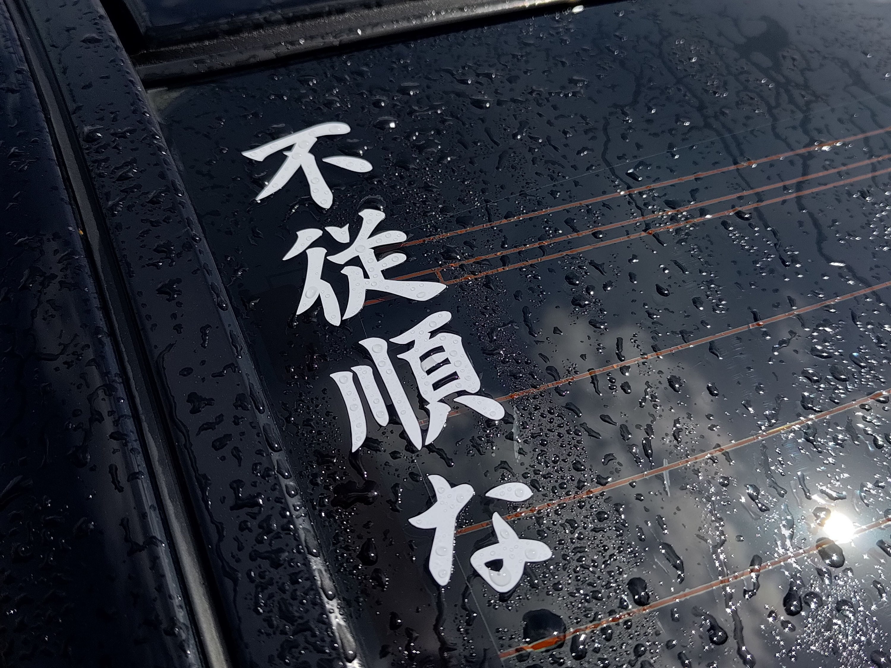 Disobedient -- Vertical Japanese Writing Vinyl Sticker for Car, Dojo ...