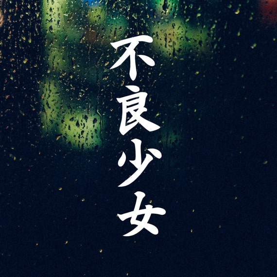 Bad Girl Vertical Kanji Writing Japanese Funny Race Car Bumper - Etsy
