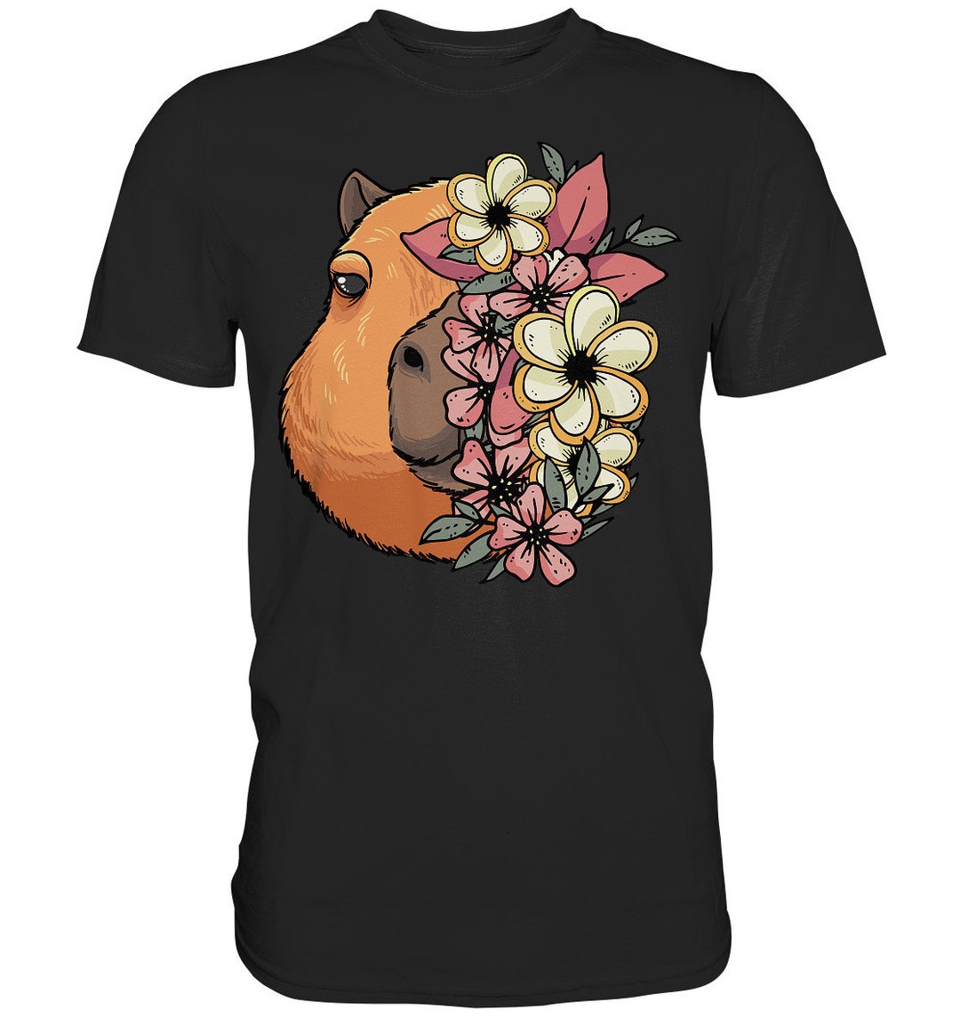 Cara de flor de capibara Roedor de capibara Camisa premium - Etsy España