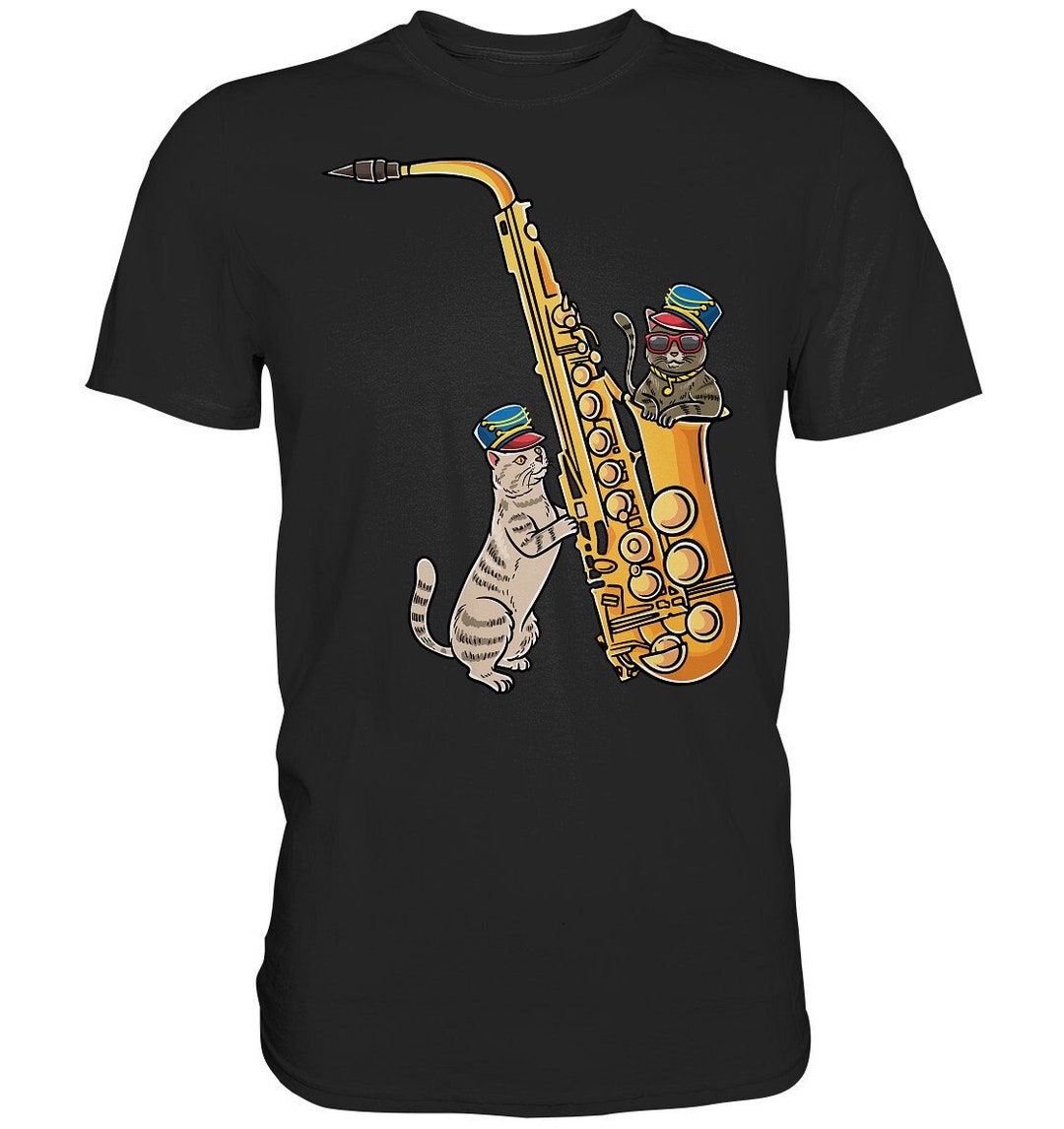 Cats in Saxophone Instrument Sax Jazz Saxophonist Gift Premium Shirt - Etsy