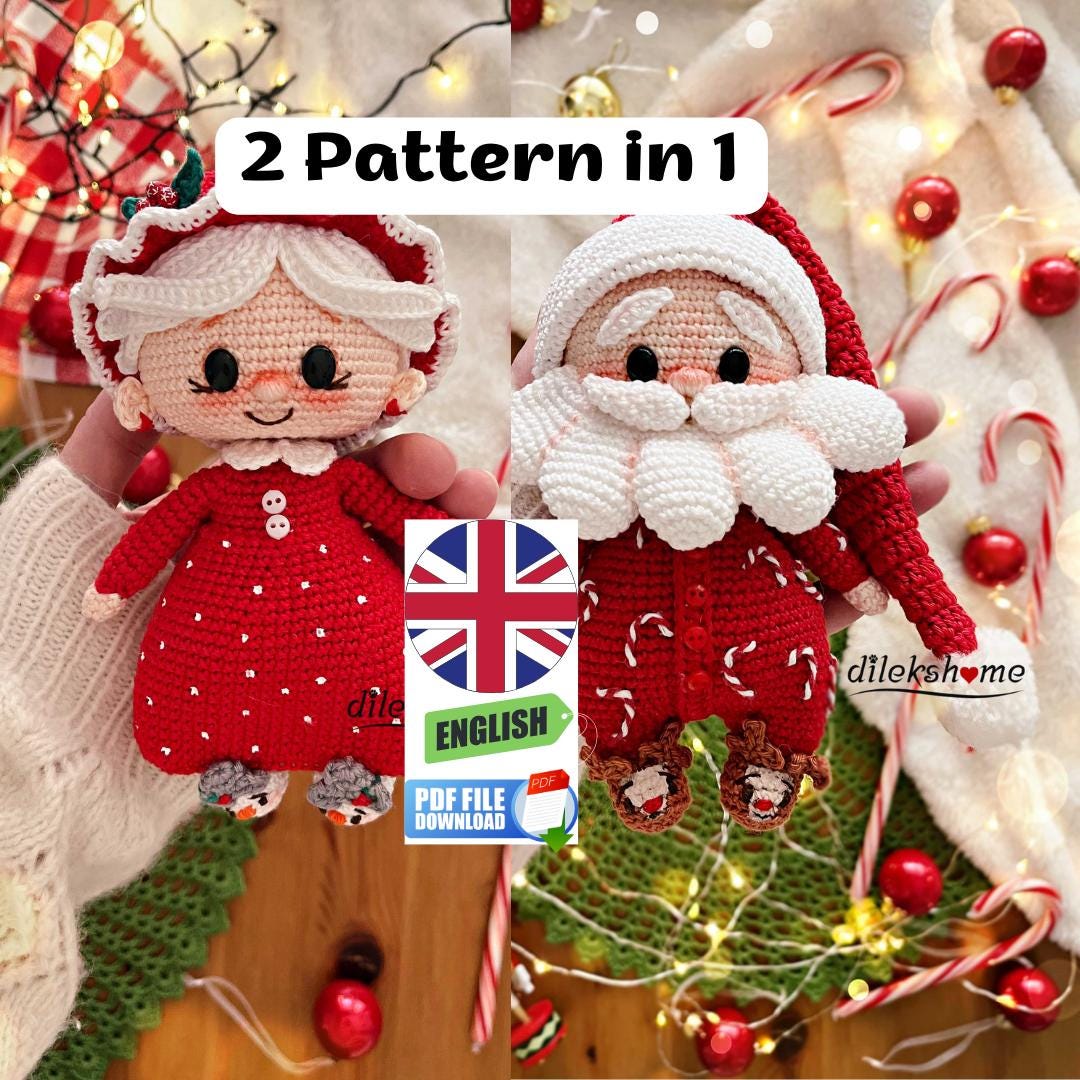Amigurumi Crochet Pattern – Santa & Mrs. Claus Dolls PDF Tutorial ...