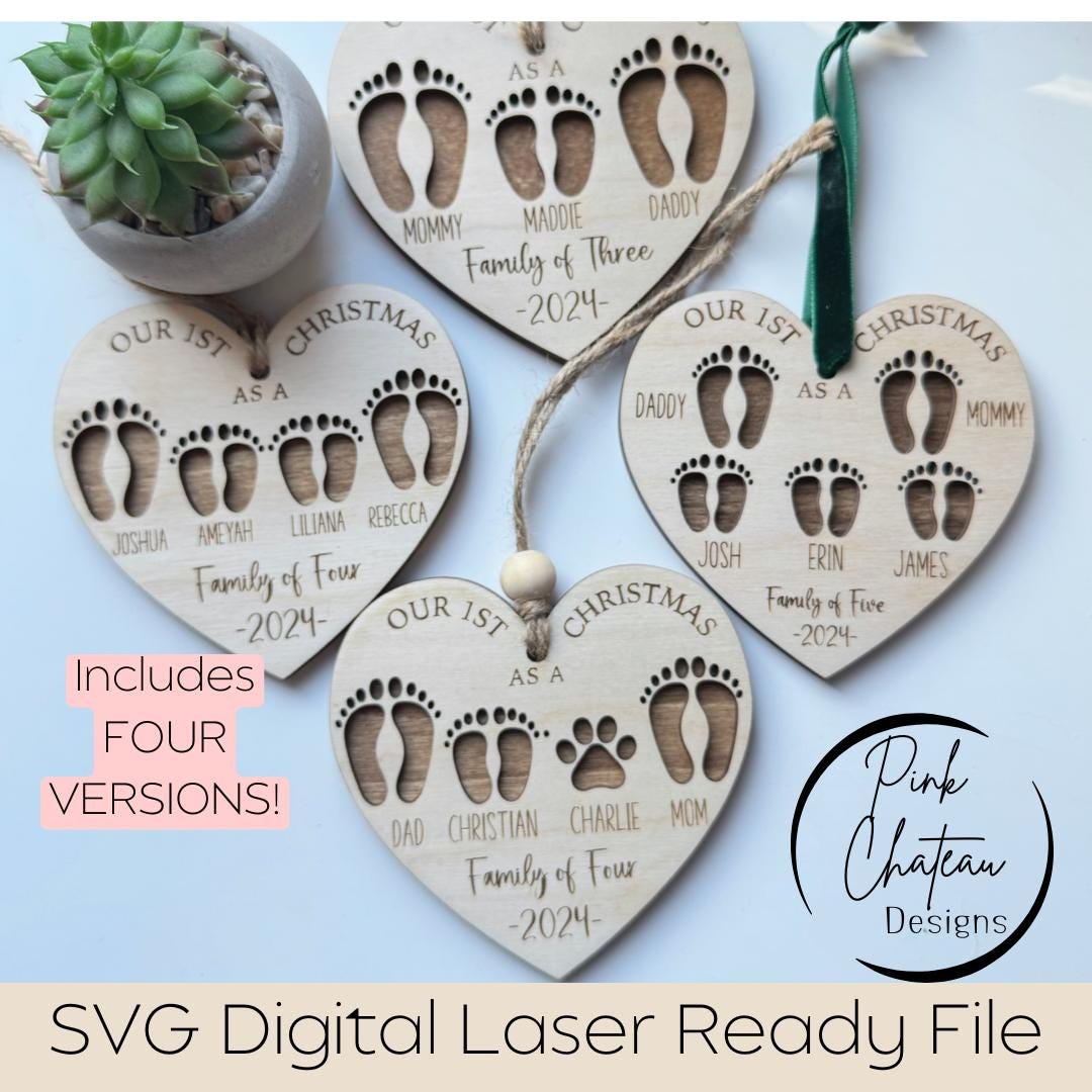 2026 Bundle 4 Version Our First Christmas as A Family of 3 4 5 Feet ...