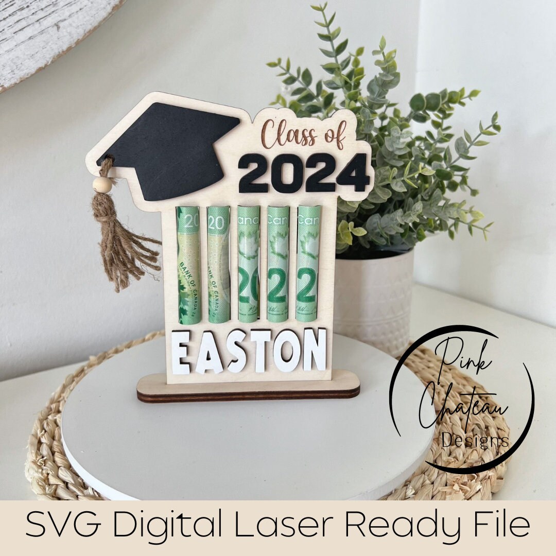 Free Standing Money Scroll Holder | Card | Graduation 1/8” (.125) SVG ...