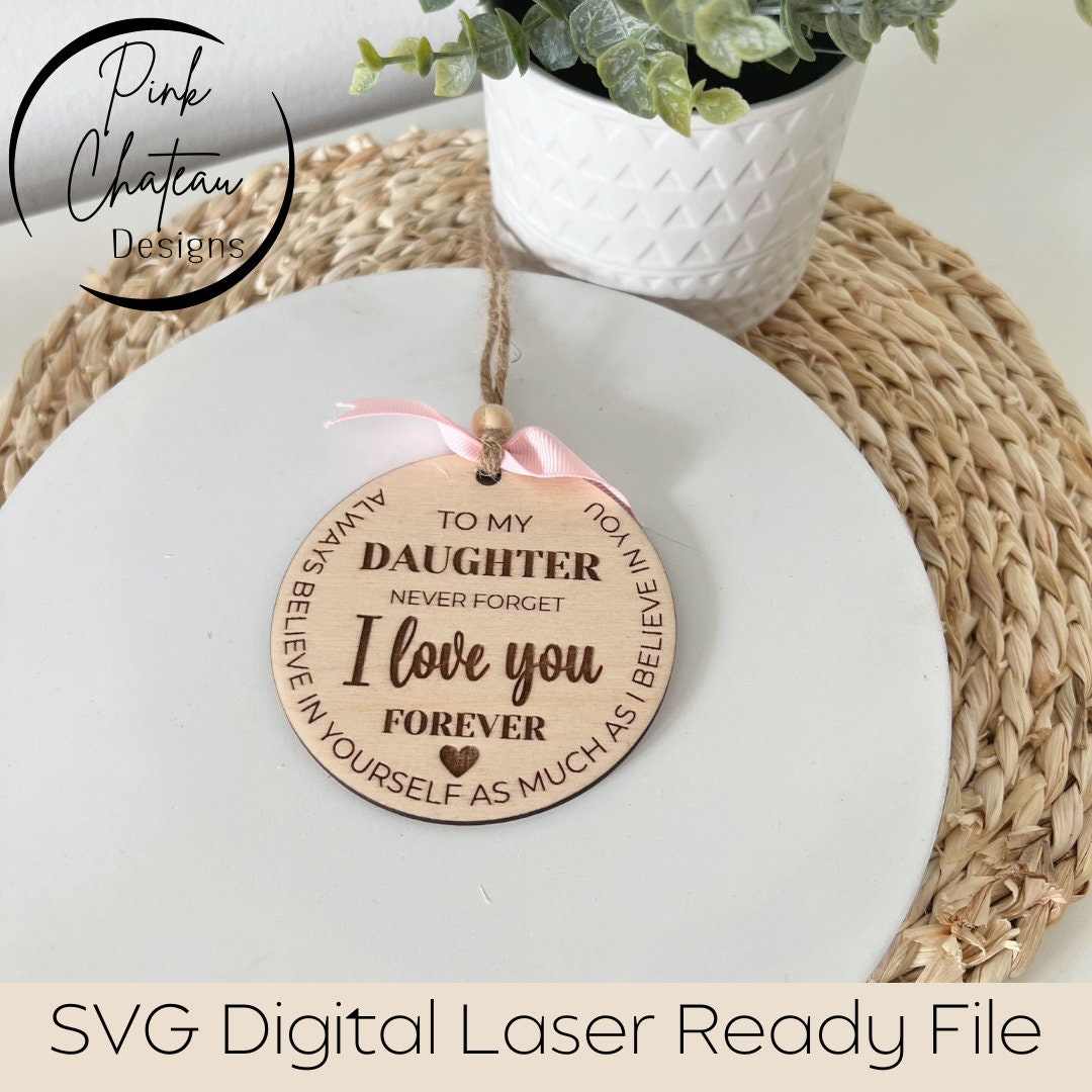 Daughter Ornament SVG Laser Cut File | Single Layer | Glowforge ...