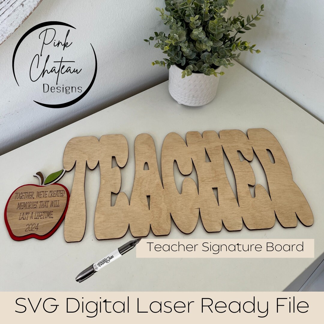 Teacher Signature Board for Last Day of School Gift | Graduation SVG ...