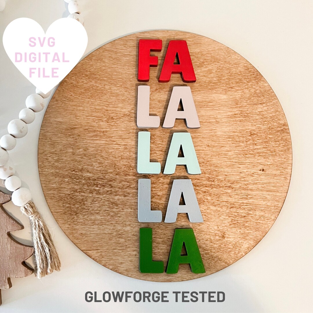 SVG Cut File Holiday Sign FALALALALA Christmas Home Decor - Etsy