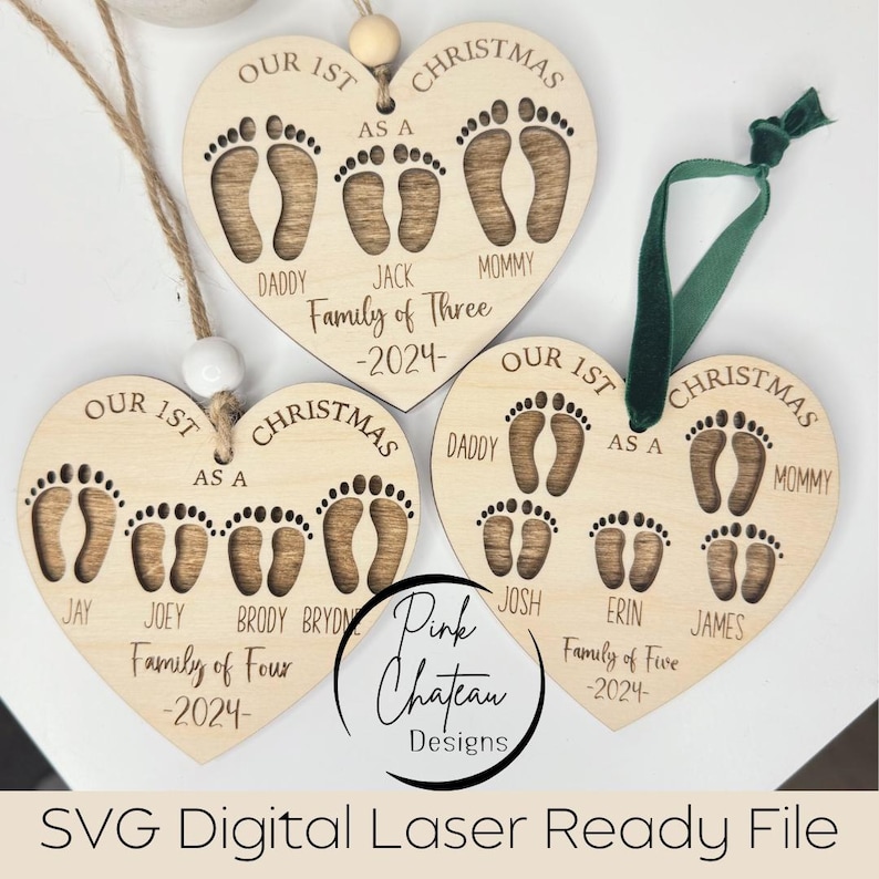 2026 Bundle 4 Version Our First Christmas as A Family of 3 4 5 Feet ...