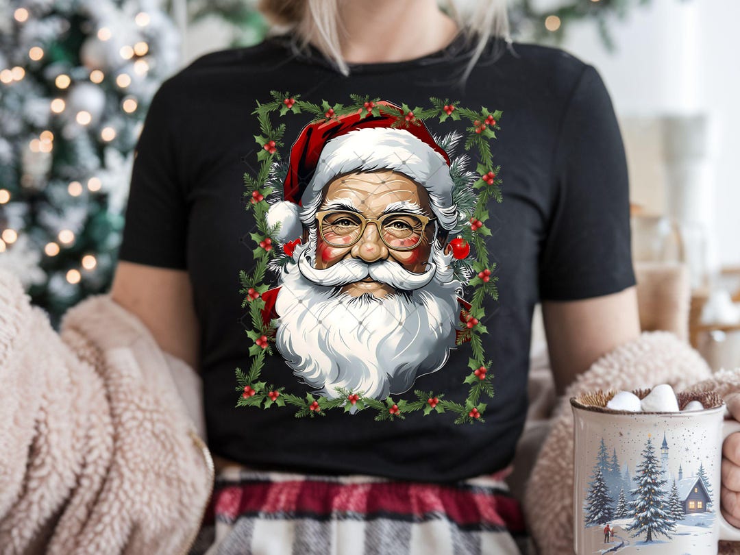 Digital Vintage Santa Png, Retro Santa Head, Vintage Merry Christmas ...