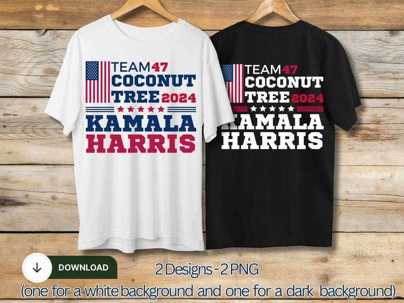 Kamala Harris Coconut Tree PNG, Team Kamala Harris 2024 PNG, Vote ...