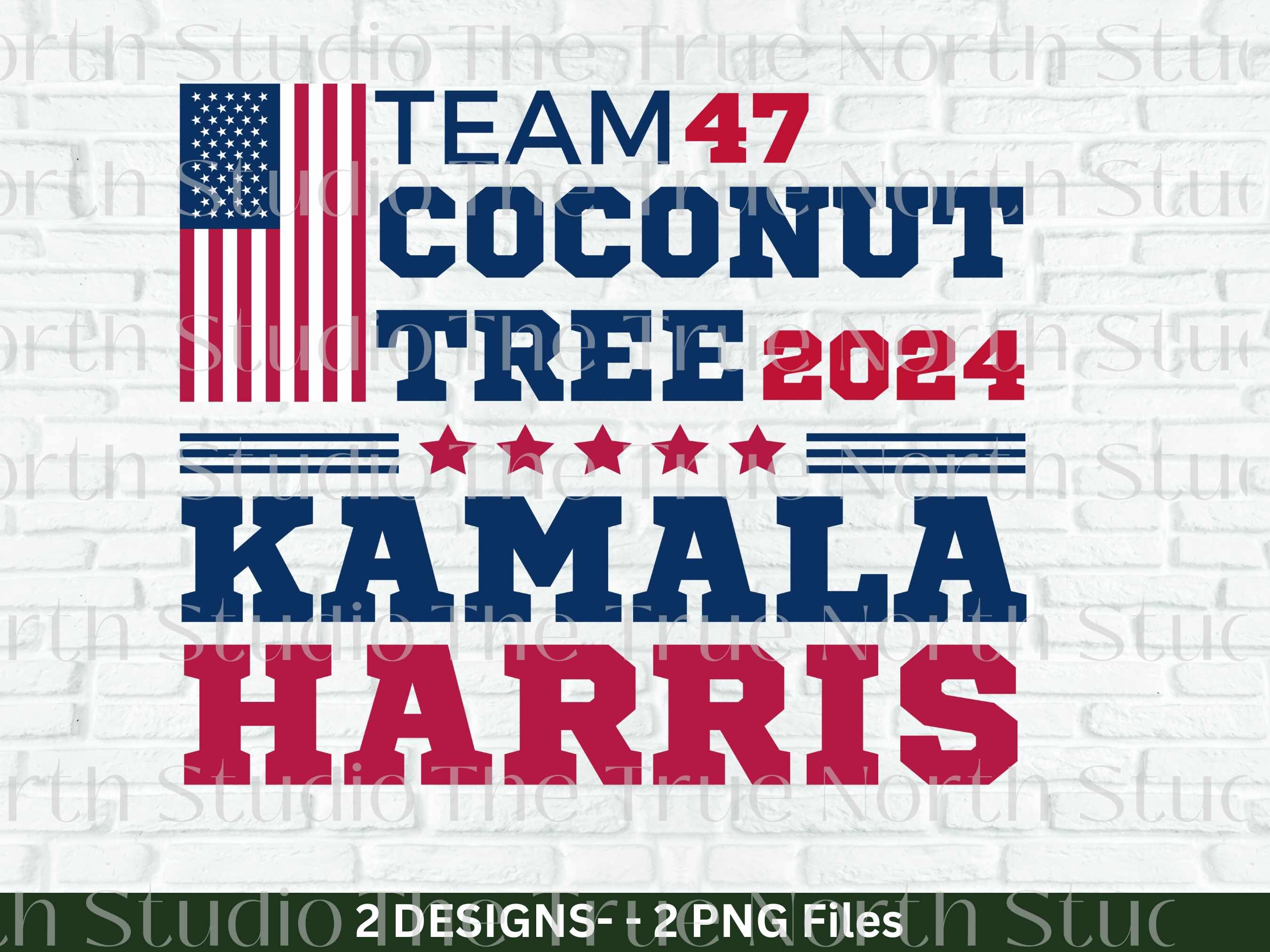 Kamala Harris Coconut Tree PNG, Team Kamala Harris 2024 PNG, Vote ...