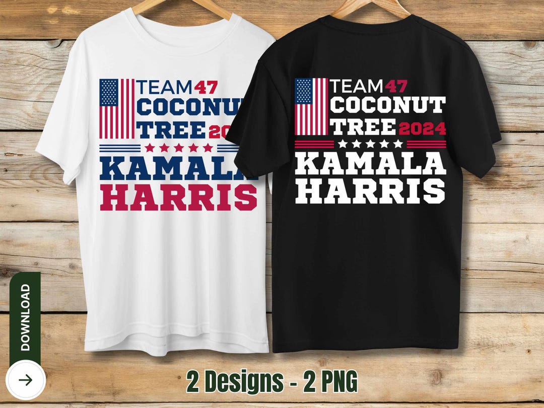 Kamala Harris Coconut Tree PNG, Team Kamala Harris 2024 PNG, Vote ...