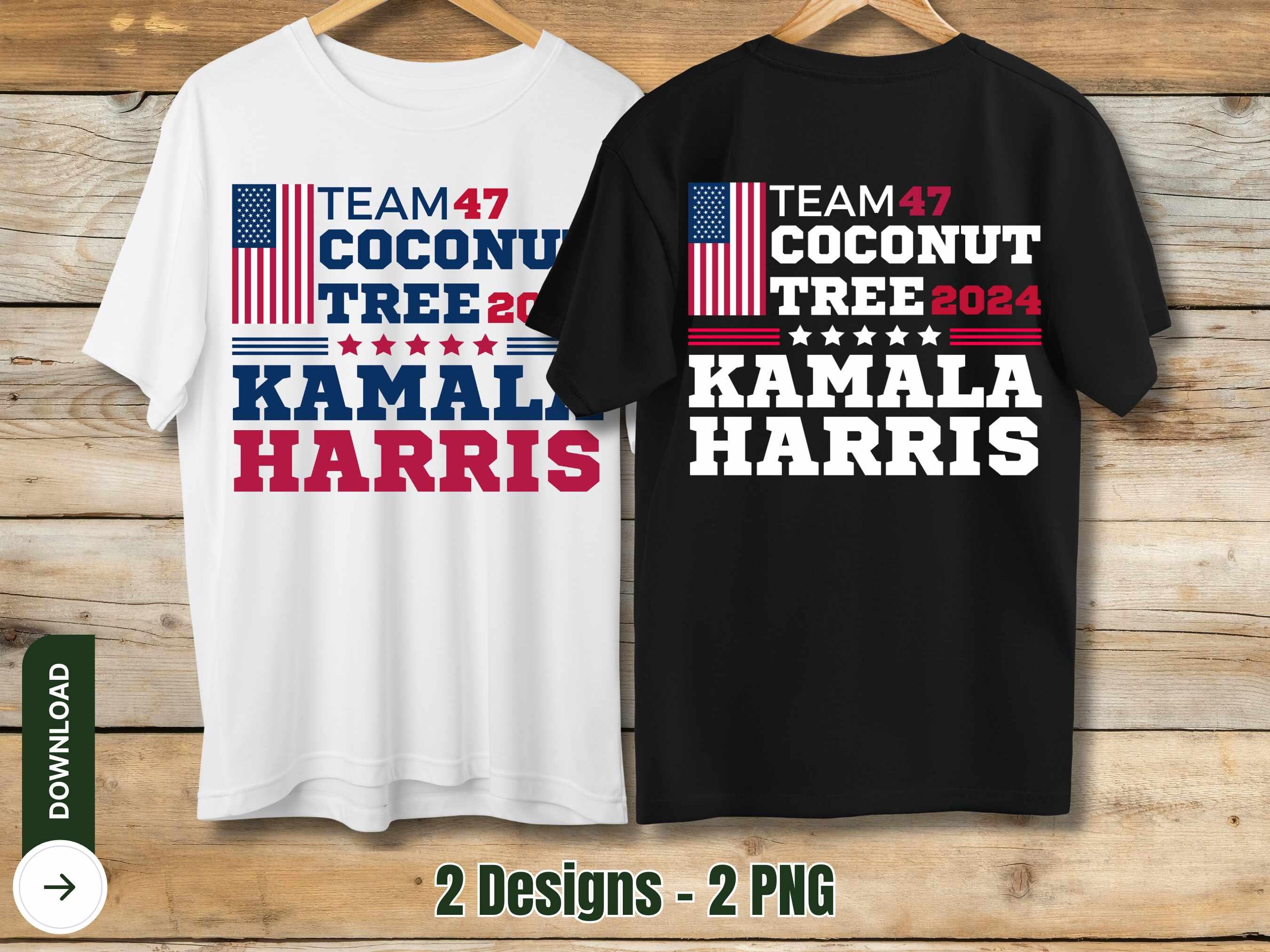 Kamala Harris Coconut Tree PNG, Team Kamala Harris 2024 PNG, Vote ...
