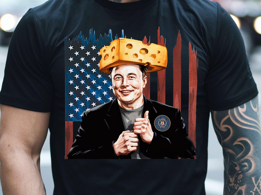 Digital Cheesehead Elon Png, Cheese Hat, Doge, MAGA Gift, US Flag, Pro ...