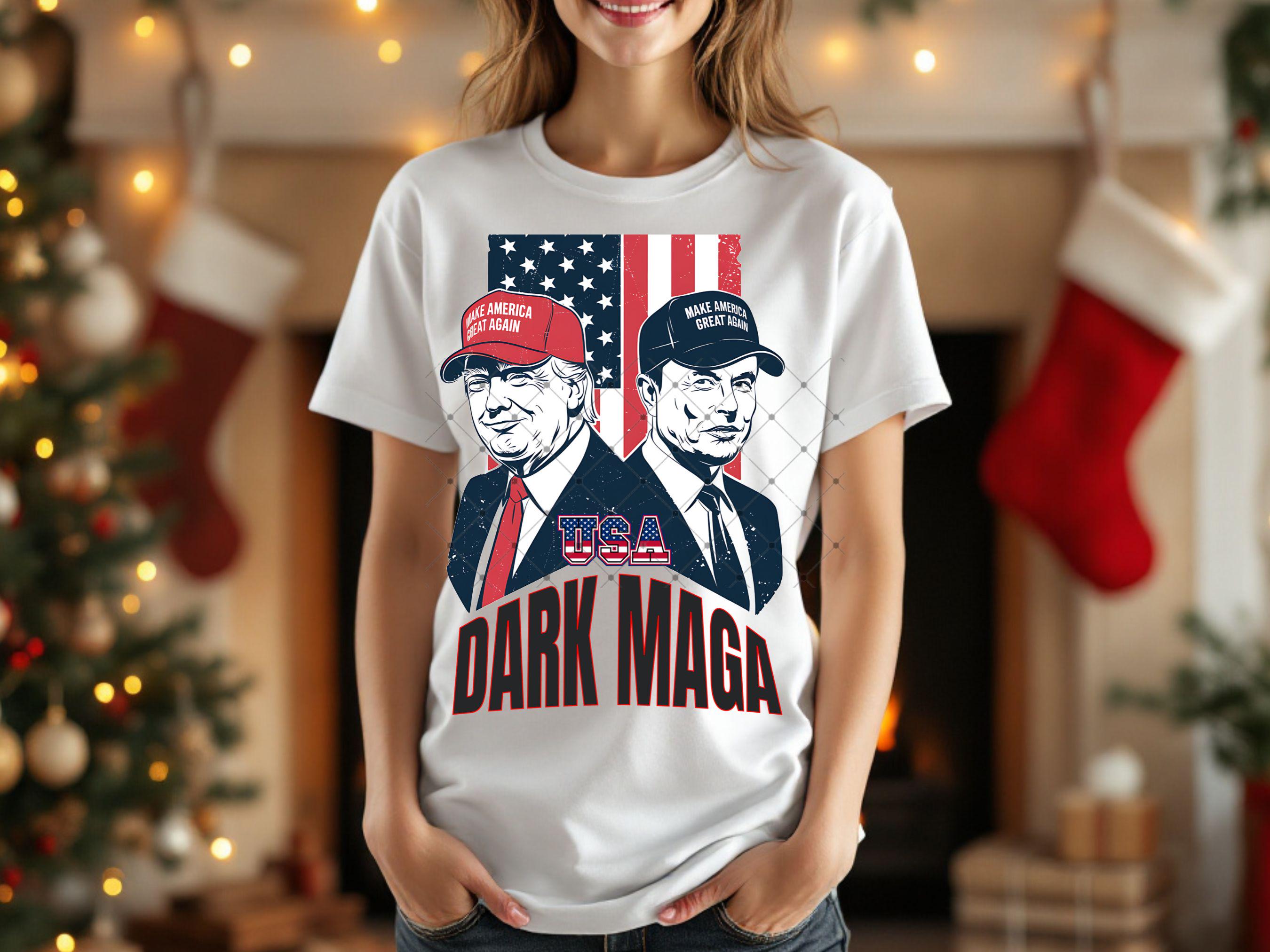 Digital Dark MAGA Png, Trump, Musk, Black MAGA Hat, Make America Great ...