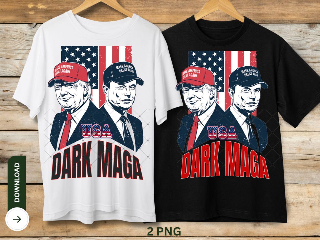 Digital Dark MAGA Png, Trump, Musk, Black MAGA Hat, Make America Great ...