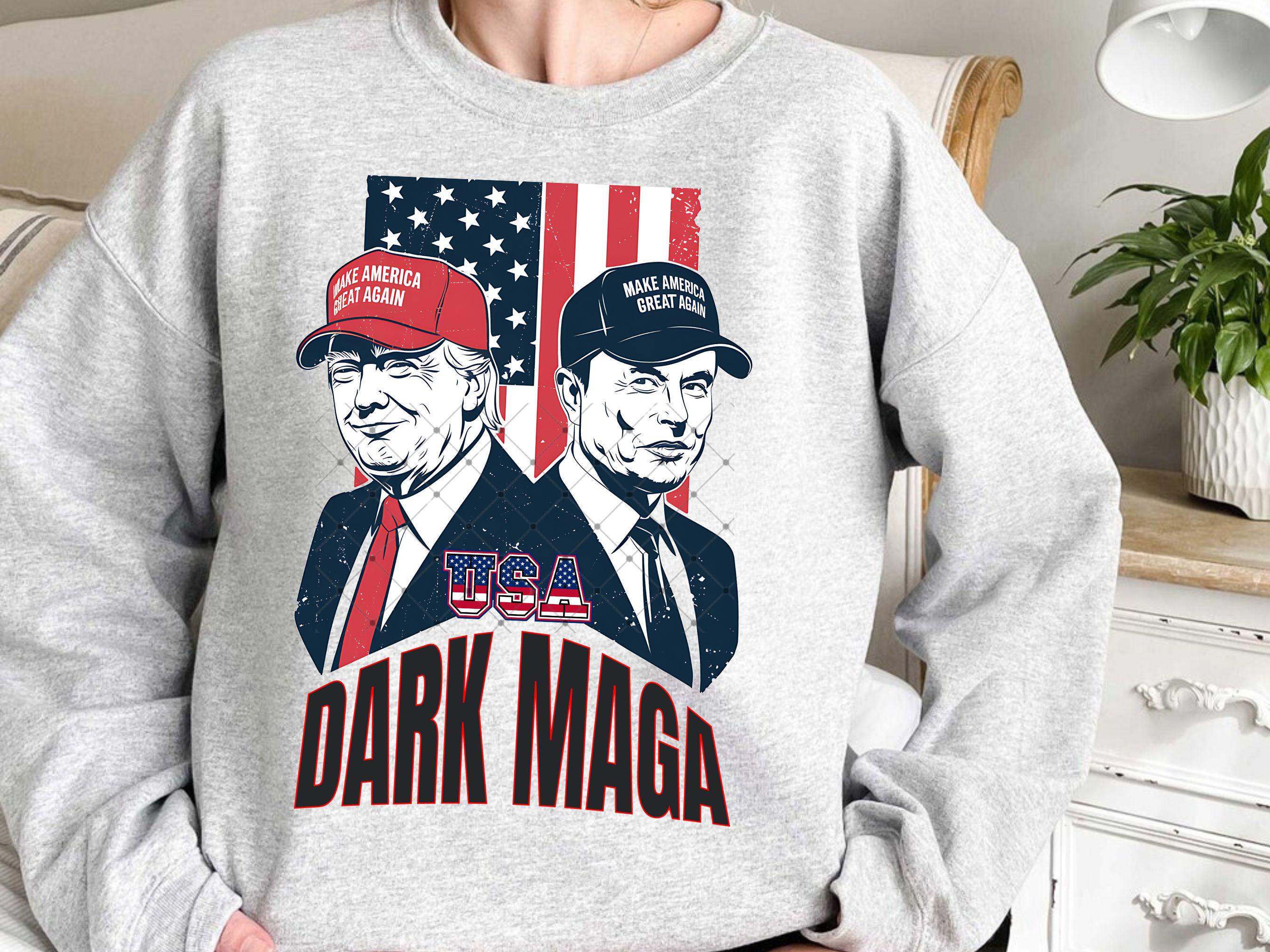 Digital Dark MAGA Png, Trump, Musk, Black MAGA Hat, Make America Great ...