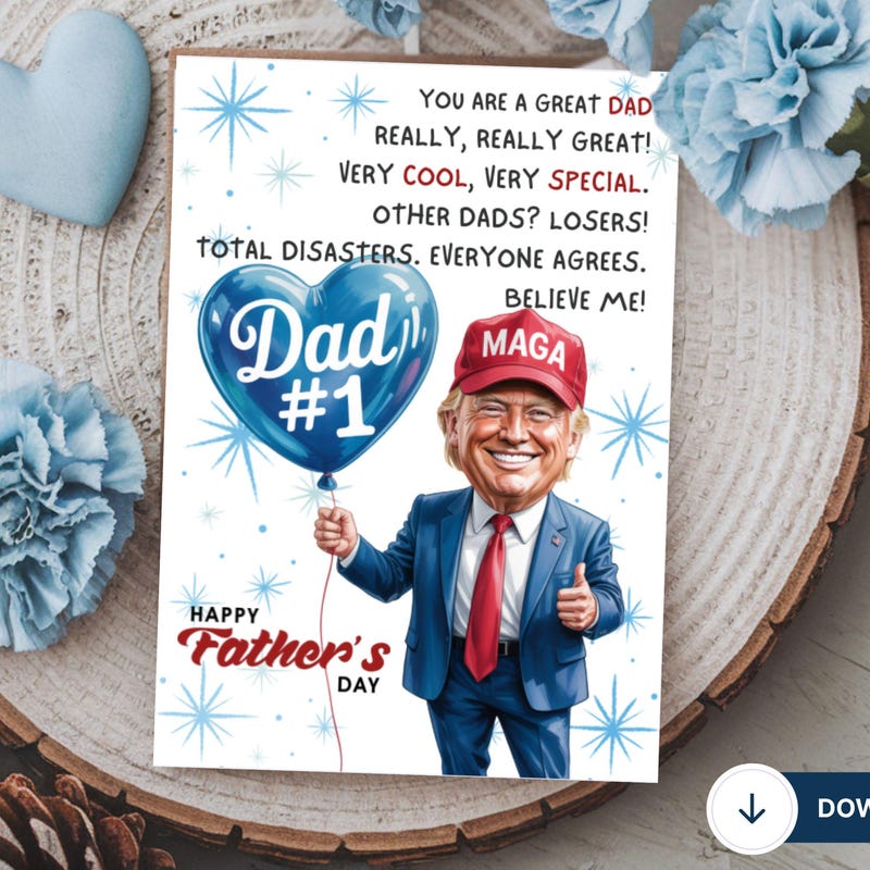 Donald Trump Dad Card - Etsy
