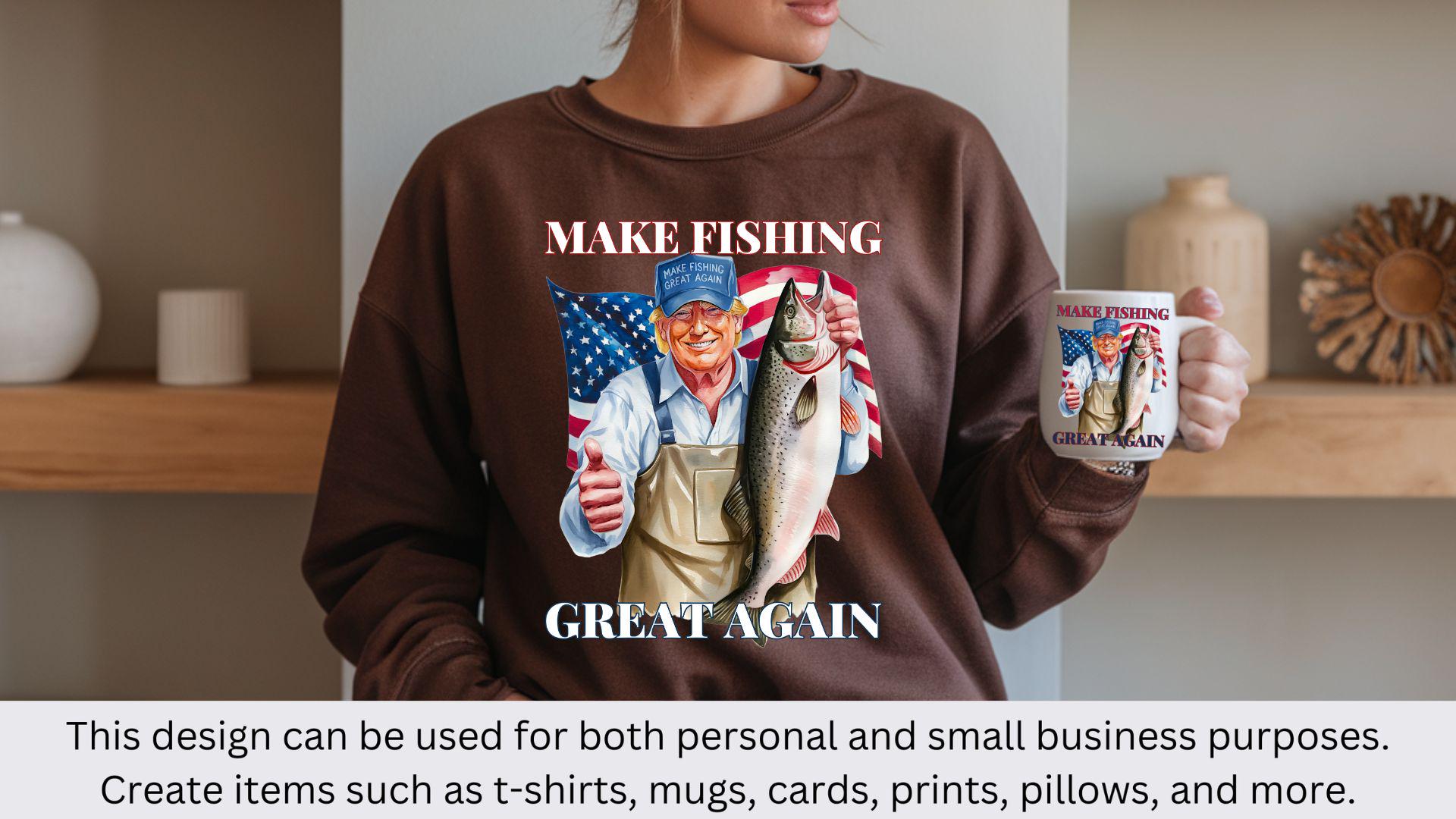 Trump Fishing PNG: MAGA Fisherman Gift (digital Download) - Etsy