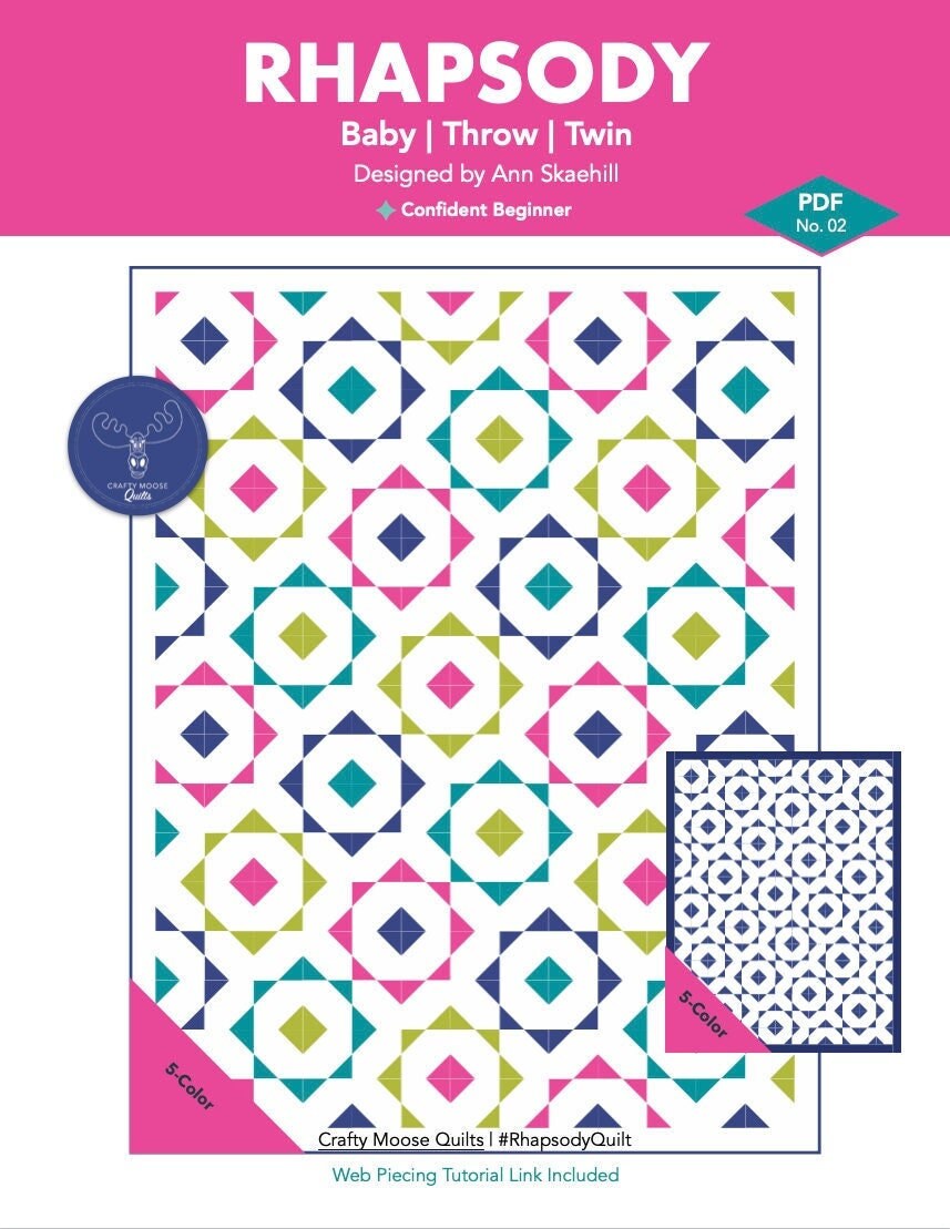 Rhapsody Quilt Pattern (PDF): Beginner - Etsy