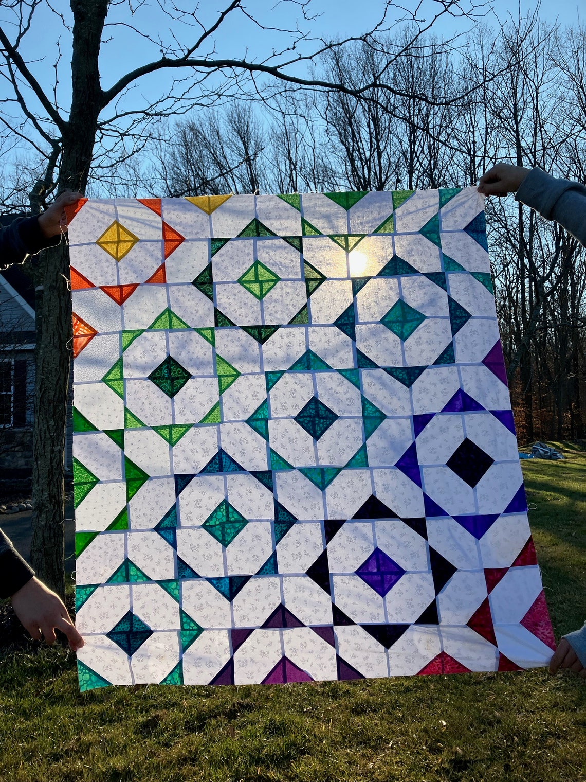 Rhapsody Rainbow Quilt Pattern: Confident Beginner, Fat Quarter ...