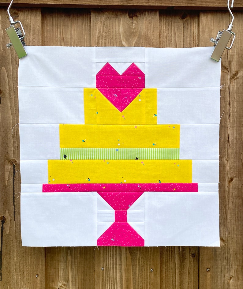 Linden's Birthday Cake Quilt Block (PDF) - Etsy