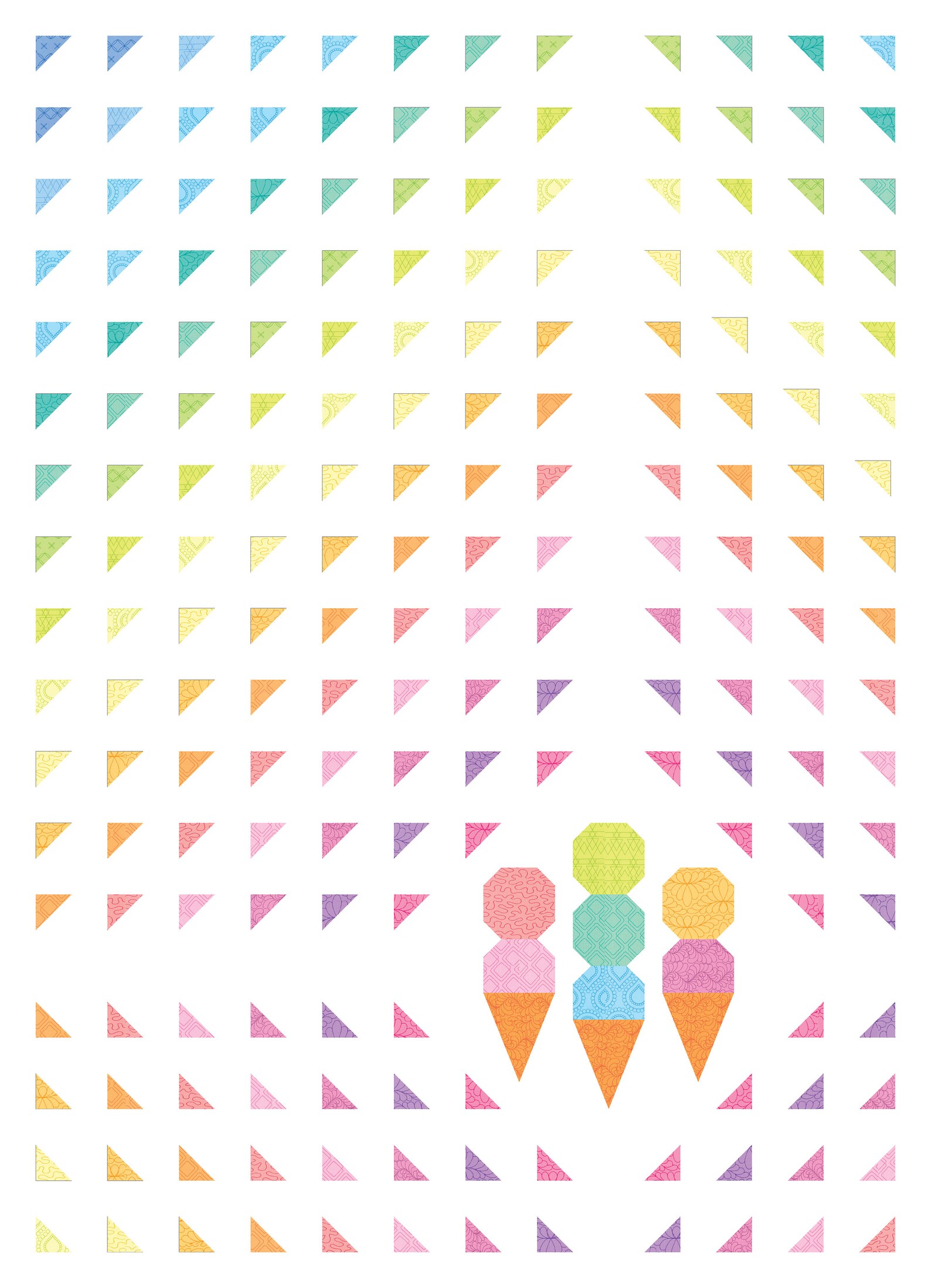 Linden's Ice Cream Quilt Block (PDF) - Etsy