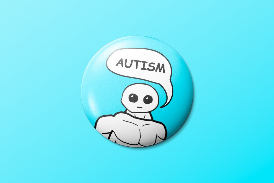Autism Creature 'buff Autism' 1.25 Inch Pin Badge - Etsy