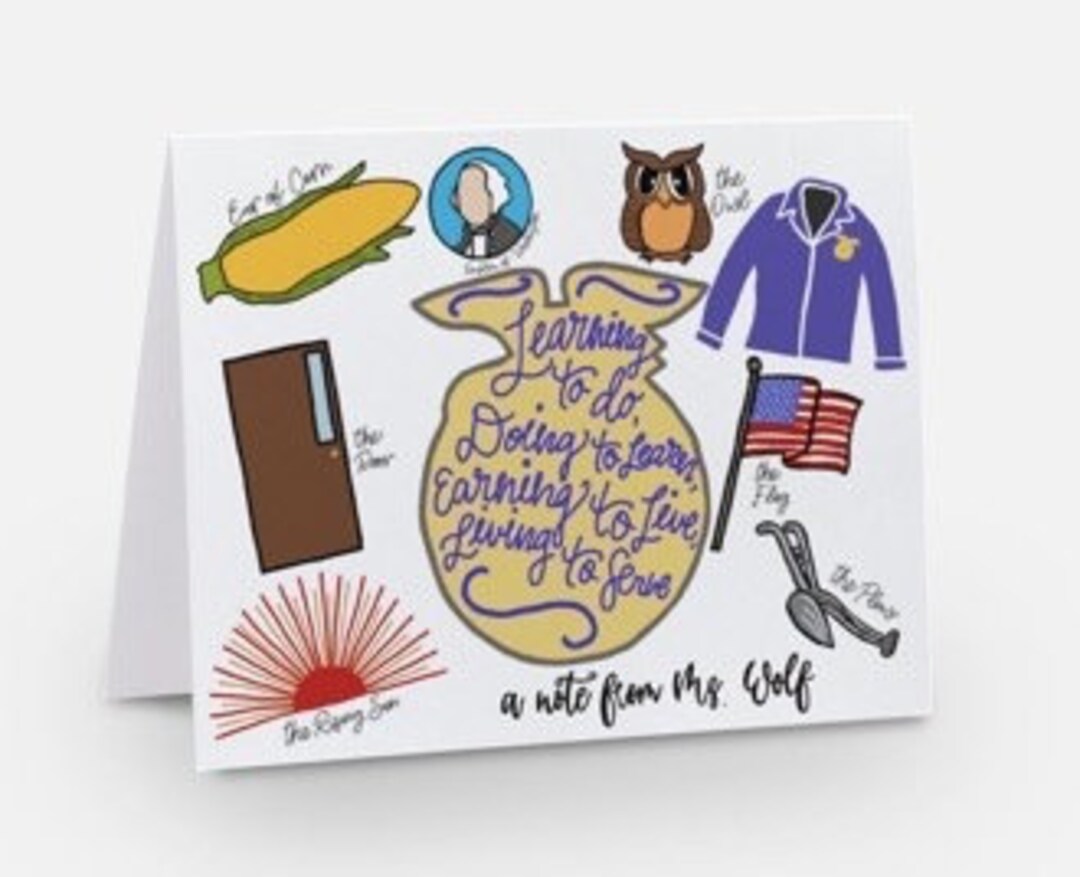 Original Art Greeting Cards Set of 10 With Envelopes FFA Thank You ...