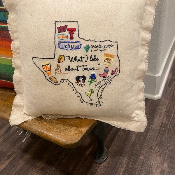 Texas Pillow - Etsy