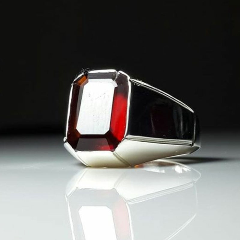 Mens Garnet Ring - Etsy