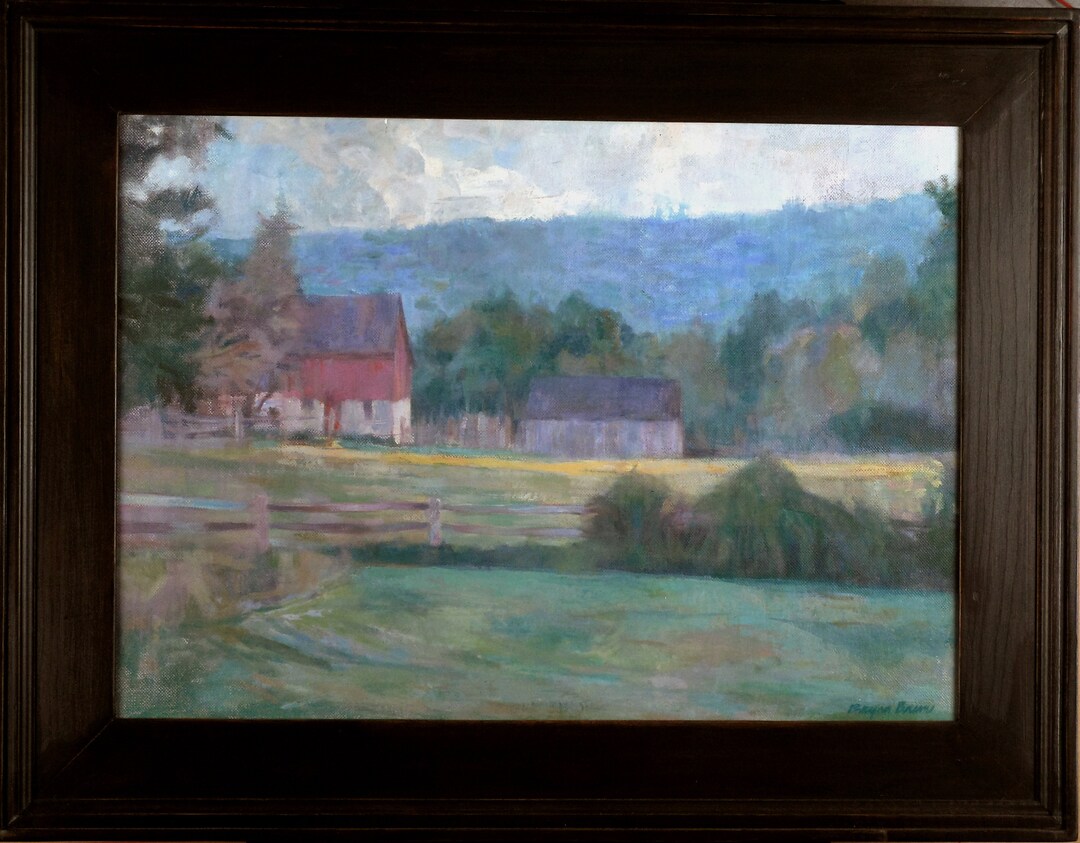 Buckingham Farm Scene by Bucks County Artist Bryan Brems. - Etsy