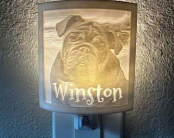 Custom 3D Printed 6cm Lithophane Mini Moon Shape Photo Night Lamp 220v ...