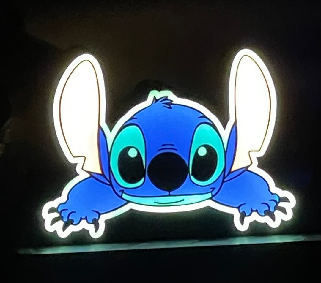 Stitch LED Light Box, Disney Decor, Stitch Gift, Stitch and Angel, LED ...