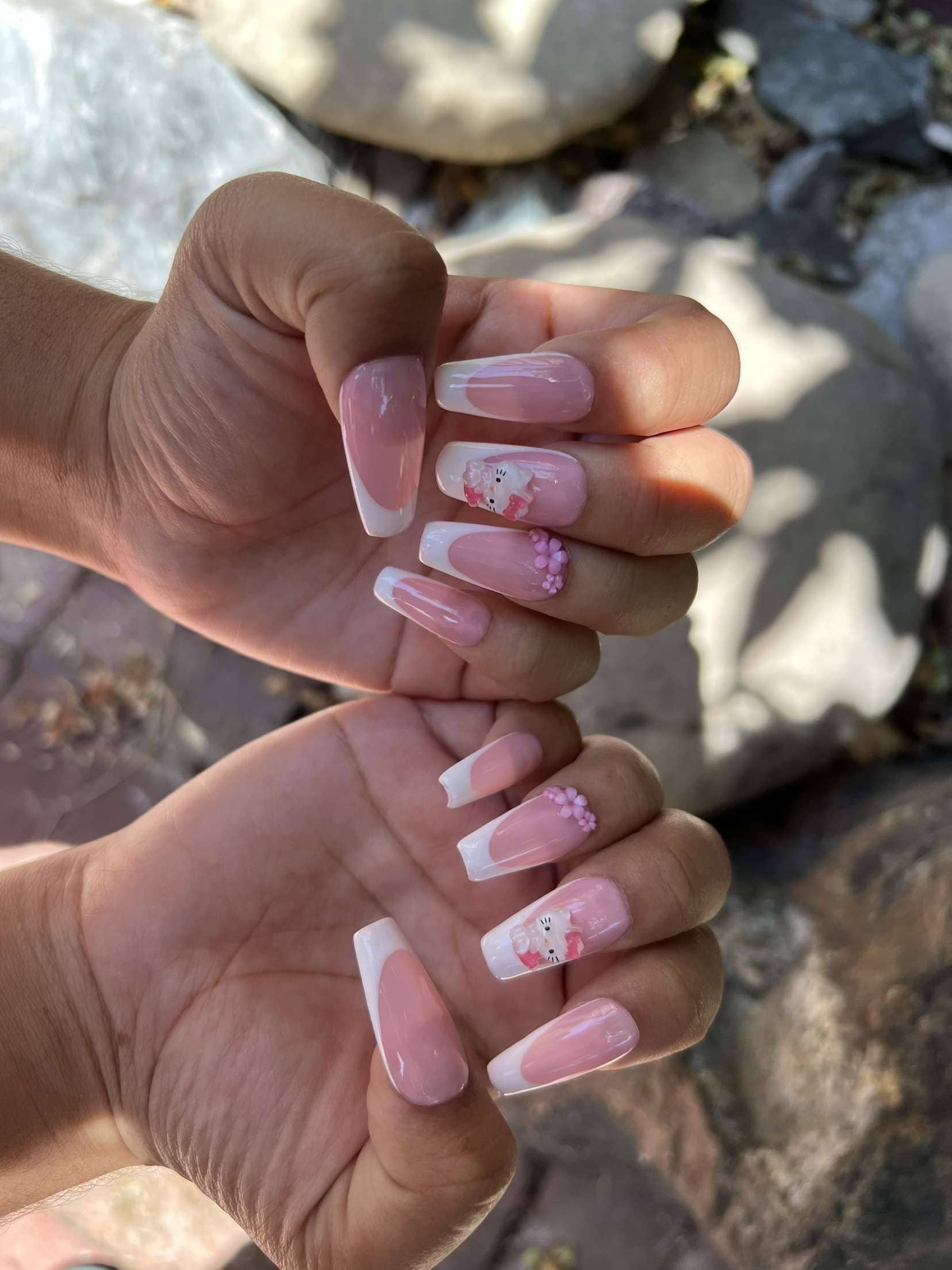 Pink Hello Kitty Nails - Etsy
